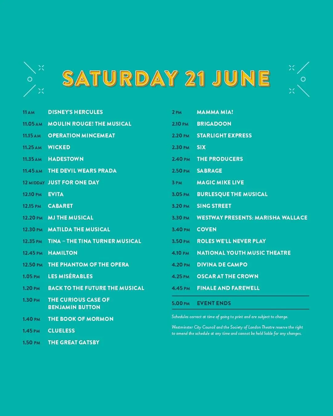 West End Live 2025 – Full schedule announced | West End Theatre
