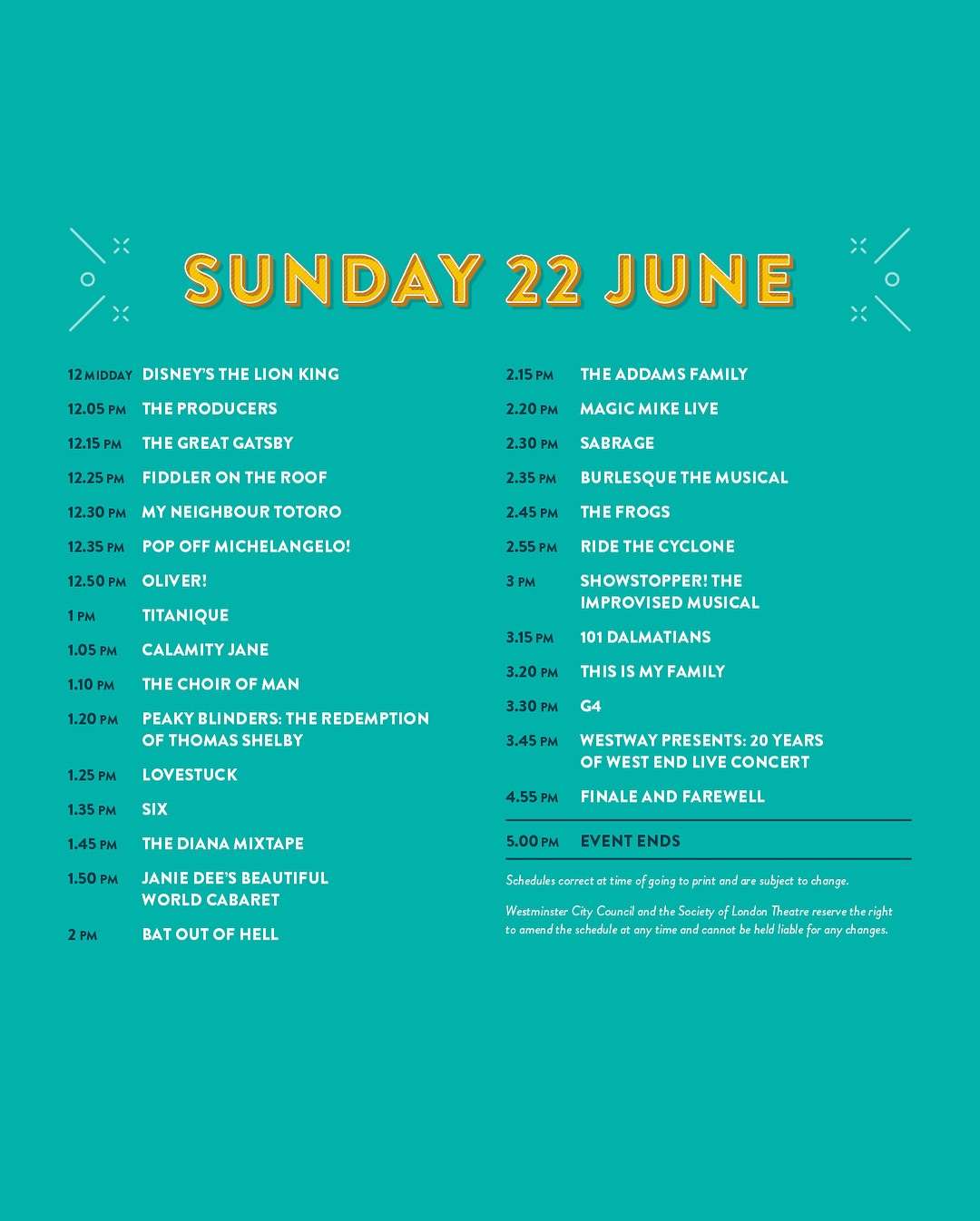 West End Live 2025 – Full schedule announced | West End Theatre